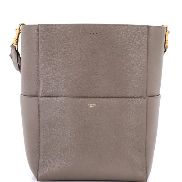Celine | Bags | Celine Sangle Seau Bag Calfskin Large Neutral | Poshmark